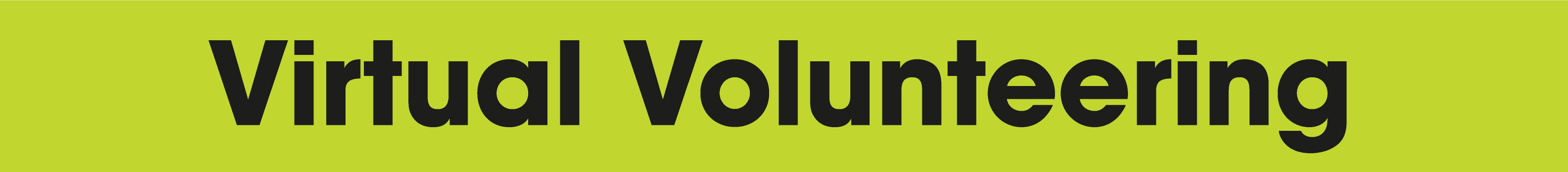 Virtual Volunteering